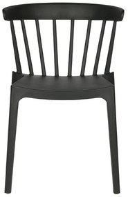OnaDnes -20% Hoorns Černá plastová zahradní jídelní židle Marbel