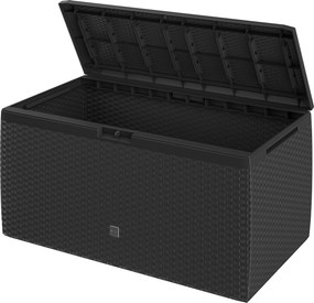 Zahradní úložný box 290L antracitová Rato Plus s kolečky odolné vůči počasí