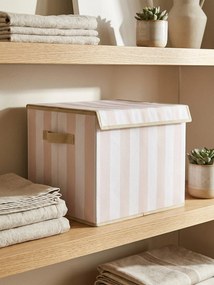 Sinsay - Skládací úložný box s pruhy - béžová