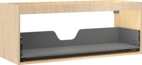 Mexen Box-A, závěsná skříňka 120 cm, 1 zásuvka, dub, 91AX0-1200-470-1-81