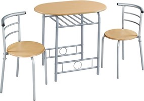Jídelní sestava Yaheetech – přírodní dřevo (265486441876)