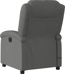 Masážní křeslo s polohovacím mechanismem, tmavě šedé, látkové 3205417