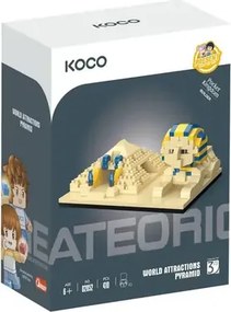 KOCO Stavebnice mini Pyramida se sfingou / 410 dílků / plast / 6+
