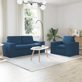 Set pohovek 2 ks Modrá textil 3407550