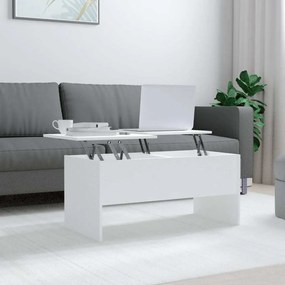 vidaXL Konferenční stolek 102 x 50,5 x 46,5 cm kompozitní dřevo [809723] Barva: bílá s vysokým leskem