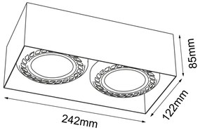 Brosline 1269 - Bodové svítidlo CAGE 2xGU10/18W/230V černá