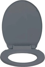 WC sedátko s pomalým sklápěním rychloupínací šedé oválné 145817