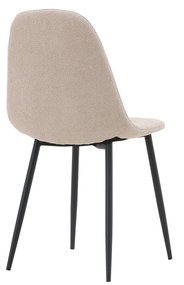 Jídelní židle Polar, 2ks, béžová, 52x45x90