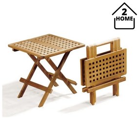 TEXIM Piknik hranatý teakový skládací stolek
