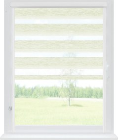 Dekodum Roleta den a noc v bílé kazetě premium, barva látky Olivový Šířka (cm): 106, Výška (cm): Balkonová (do 200 cm), Strana mechanismu: Levá