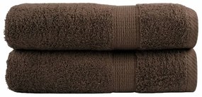 Prémiové ručníky do sprchy SOLUND 2 ks hnědé 70x140 cm 600 g/m² 137236