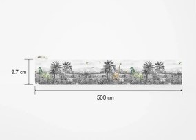 Dětská samolepící bordura na zeď Dino | 5 m x 9.7 cm | DWBD8137