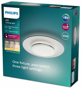Philips 8720169195196 stropní LED svítidlo Garnet, černá, 1x 30 W 3100lm 2700K IP20
