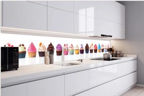 DIMEX | Fototapeta do kuchyně Cupcaky KI-420-232 | 420 x 60 cm | vícebarevná