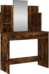 vidaXL Toaletní stolek se zrcadlem 96 x 39 x 142 cm [837579] Barva: dub sonoma