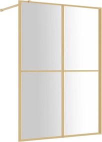 Zástěna do průchozí sprchy čiré ESG sklo zlatá 140 x 195 cm 154951