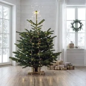 SOLIGHT LED řetěz s hvězdou na vánoční strom / 212 LED / 2,1 m / IP44