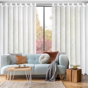 ZÁCLONA NA KROUŽCÍCH TIRSA 300 CM X 250 CM CM BÍLÁ