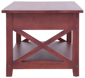 Konferenční stolek hnědý 100 x 55 x 46 cm masivní mahagon - Default Title