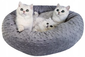 BBL Pelíšek pro psa / kočku minky šedý - 55 x 55 cm