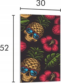 Skleněná Krájecí Deska 30x52 Ananas