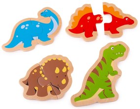 Bigjigs Toys Dřevěné puzzle dinosauři