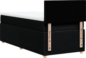 Box spring postel s matrací černá 90x200 cm textil 3287334