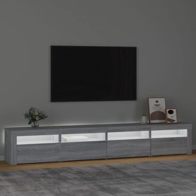 TV skříňka s LED osvětlením šedá sonoma 240x35x40 cm 3152768