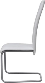 vidaXL Konzolové jídelní židle 2 ks umělá kůže [242287] Barva: Bílá