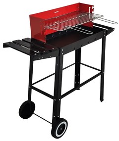 GardenMeister Zahradní pojízdný gril na dřevěné uhlí Basic Trolley BBQ WM044249-16