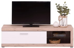 Televizní stolek Ronja 180cm - dub šedý/bílá