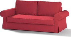 Potah na pohovku IKEA Backabro, 3-místná, rozkládací barva červená látka pletený vzor