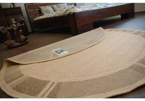 Kusový koberec Uga hnědobéžový kruh 160cm