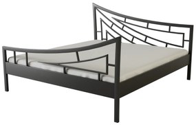 Nábytek ATIKA s.r.o. Kovová postel SHAPE Povrchová úprava: stříbrná RAL 9006, Rozměr: 160 x 200 cm