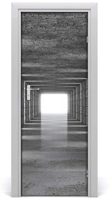 Samolepící fototapeta na dveře Tunel z cihel 95x205 cm