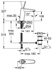 GROHE 23427000 - Umyvadlová baterie EURODISC JOY DN 15 velikost M lesklý chrom