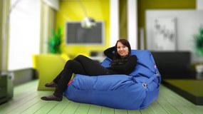 BeanBag Sedací pytel 189x140 comfort s popruhy dark blue