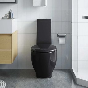 Keramické WC kulaté spodní odpad černé 141136