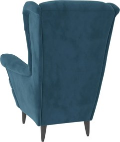Křeslo modré samet 324058
