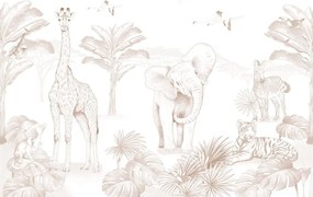 Nástěnný mural SAFARI do dětského pokoje