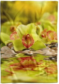 Deka Zelená orchidej (Rozměr : 150 x 120 cm, Podšití beránkem: NE)