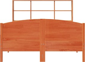 Postel s knihovnou bez matrace 160 x 200 cm masivní borovice 3323100