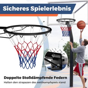 Costway Ø45 cm Standardní basketbalový koš se síťkou Mini basketbalový koš