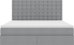 Postel s úložným prostorem a matrací Světle šedá 160 x 200 cm 3371916