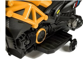 LEAN CARS Elektrická motorka pro děti GTM1188 s LED světlem, žlutá
