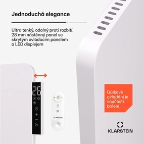 Klarstein Wonderbeam 650 Hybride infračervený ohřívač 60 x 84 cm 650 W týdenní časovač dálkové ovládání