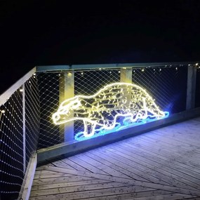Easy Fix světelná LED hadice venkovní, 50 m, modrá, 1500 diod, čirý kabel, IP44, cívka