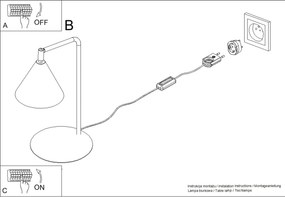 Sollux Lighting Stolní lampa NOX okrově červená
