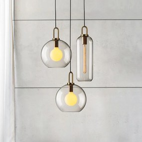 Toolight - Závěsné svítidlo ze skla 1xE27 60W APP442-CP, zlatá, OSW-05633