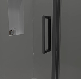 CERANO - Sprchové křídlové dveře Porte L/P - 8 mm - černá matná, grafitové sklo - 80x195 cm, CER-CER-8050BD7248